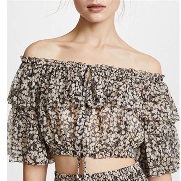 Zimmermann | Tops | Zimmermann Silk Prima Cherry Cropped Blouse | Poshmark